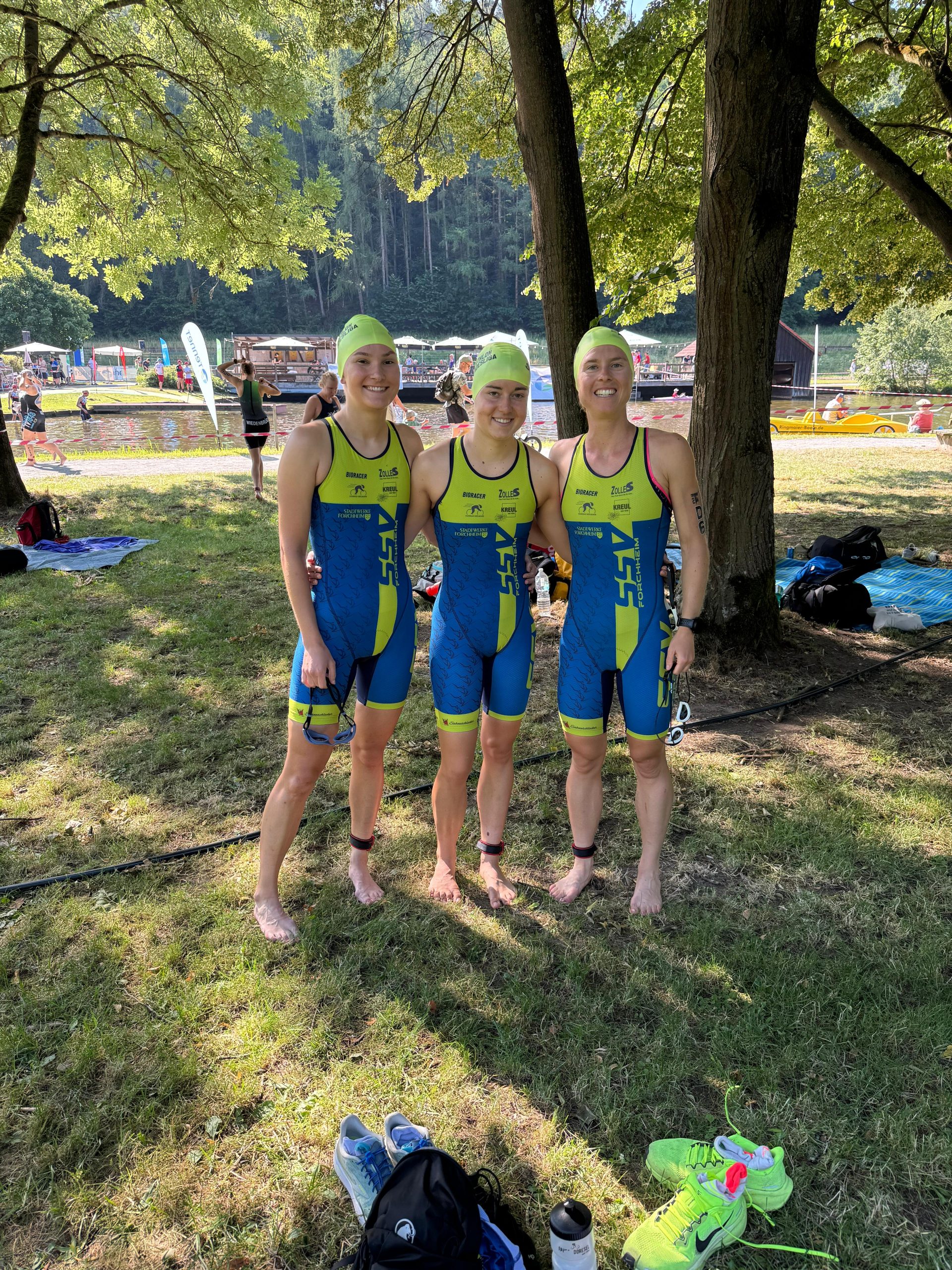 KREUL Damen-Team vom SSV Forchheim beim Triathlon in Trebgast ...